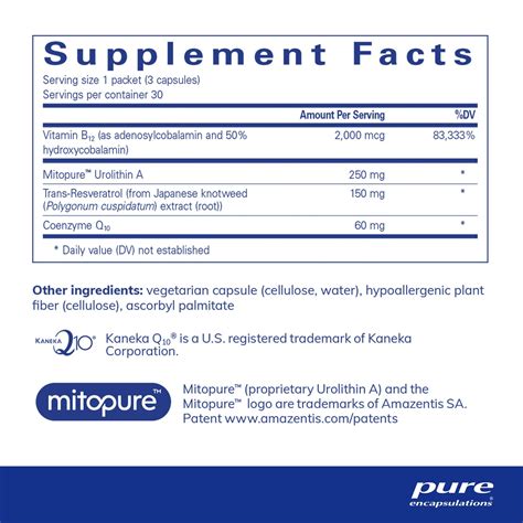 Pure Encapsulations Daily Pure Pack Longevity Lefave Pharmacy