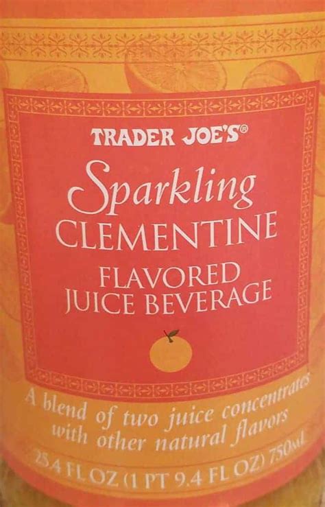 Trader Joes Sparkling Clementine Flavored Juice