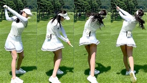 휘두르는 힘만큼 필요한 내 몸을 잡는 힘👍 💖 최민채프로 클럽별 스윙 골프golf Youtube