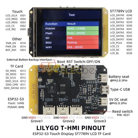 Lilygo T Hmi Esp32 S3 28 Inch Resistive Touch Screen Support Tf Wifi Bluetooth Development Board