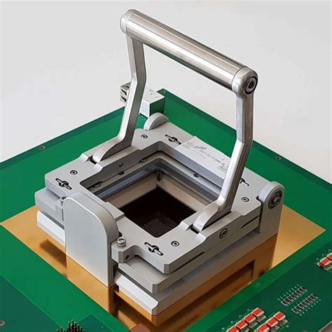 Bga Contacts And Rf Coaxial Pads Test Socket 72x72 Z Axis