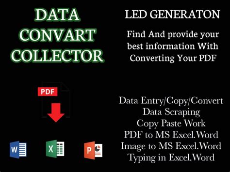 pdf convert excel word sheet upwork