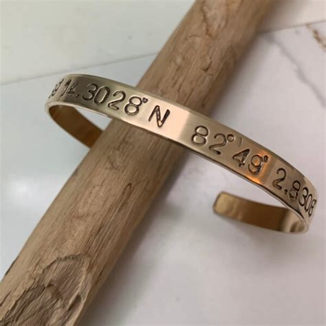 Coordinates Bracelet Etsy