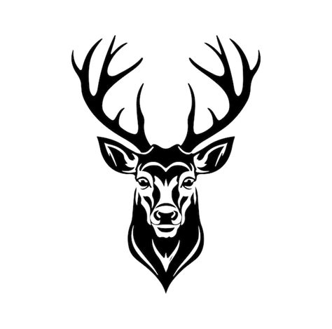Premium Vector Deer Head Silhouette Vector Illustration