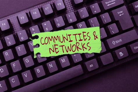 Sign Displaying Communities And Networks Conceptual Photo Collaboration Of Learnings And
