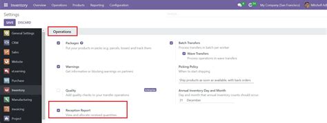 Reception Report In Odoo Inventory App Odoo V Community Edition Book