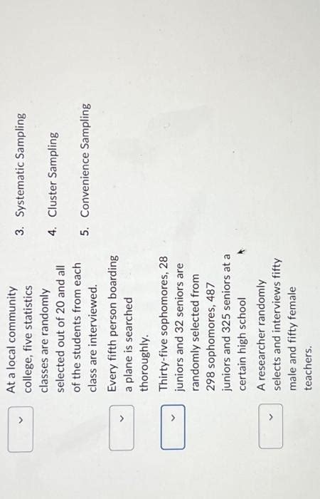 Solved Identify Which Sampling Technique Was Used In The Chegg