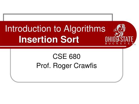 Ppt Introduction To Algorithms Insertion Sort Powerpoint Presentation
