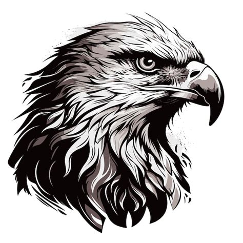 대머리 독수리의 독수리 폐하 눈에 띄는 벡터 일러스트 레이 션 프리미엄 벡터