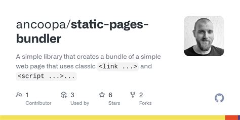 Github Ancoopastatic Pages Bundler A Simple Library That Creates A
