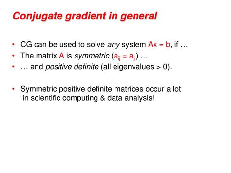 ppt conjugate gradients sparse matrix vector multiplication graphs