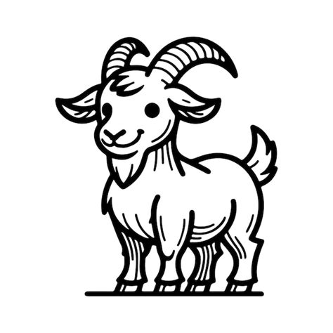 Premium Vector Goat Line Art Vector Illustration