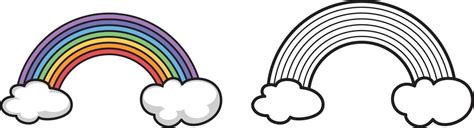 Rainbow Clipart Outline