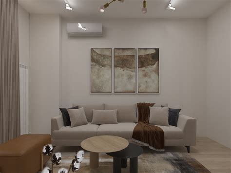 ინტერიერის დიზაინი დიზაინერების სახლი Dizaineri Ge პატარა ბინის დიზაინი 54 კვადრატული