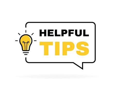 Helpful Tips Geometric Message Bubble With Light Bulb Emblem Banner