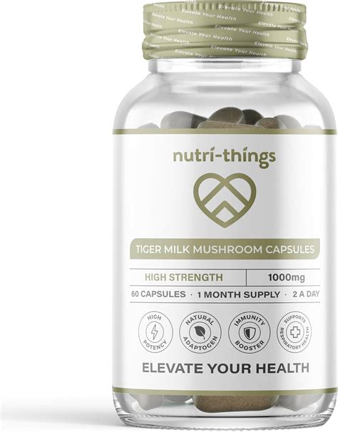 Tiger Milk Mushroom Capsules 1000mg High Strength 60 Capsules
