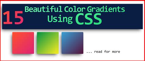 15 Beautiful Color Gradients Using Css Dev Community