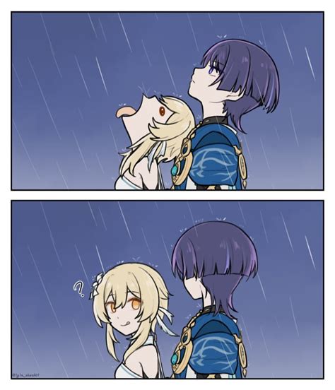 Lumine Scaramouche And Wanderer Genshin Impact Drawn By Ginusagi