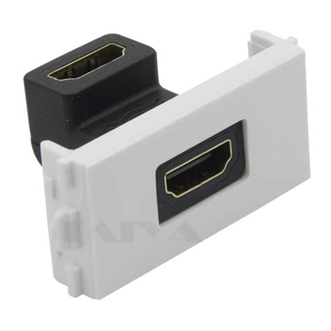 HDMI Female To Female Connector With Angle Side HDMI Wall Plate In Extension Socket From
