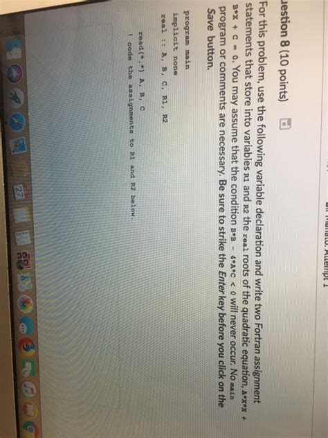 Solved Estion 8 10 Points For This Problem Use The