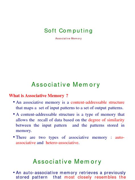 Associative Memory Pdf