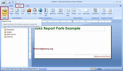 Report Parts In SSRS