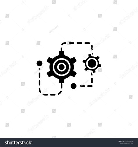 Project Restructuring Black Icon Concept Project Stock Vector Royalty Free 1102030106