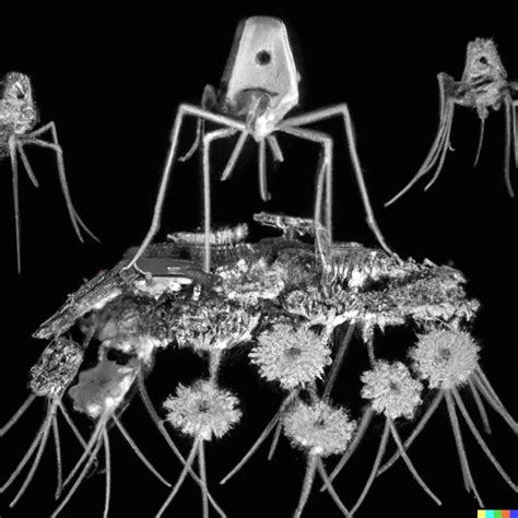 A Highly Detailed Scanning Electron Microscope Image Of A Crowded