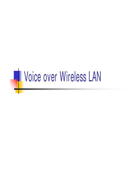 Voice Over Wireless Lan Pdf Ieee 80211 Wi Fi