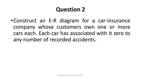 Dbms Notes Lecture E R Diagram Question With Solutions PDF