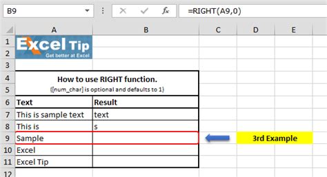 How To Use RIGHT Function In Excel