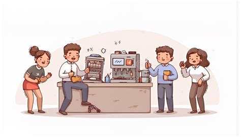 Cute Chibi Characters Working Together In An Office Setting Stock Illustration Illustration Of