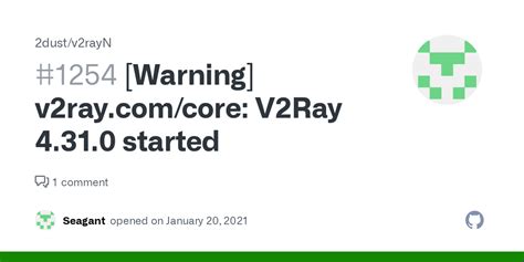 Warning Core V2ray 4310 Started · Issue 1254 · 2dustv2rayn · Github