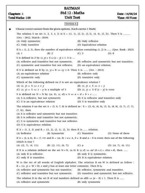 Unittest D16 Aug 2024 Pdf