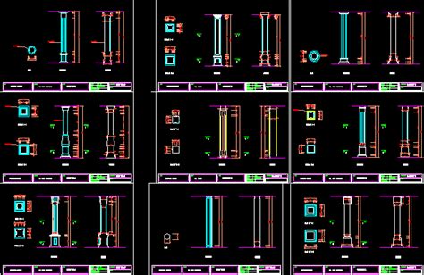 Decorative Columns Dwg Block For Autocad • Designs Cad