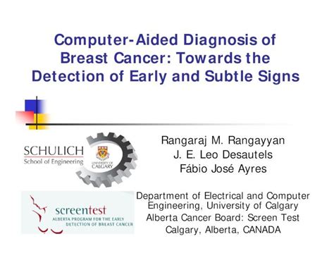 Pdf Computer Aided Diagnosis Of Breast Cancer Towards The Ranga Enel697 Cadbcex Pdf