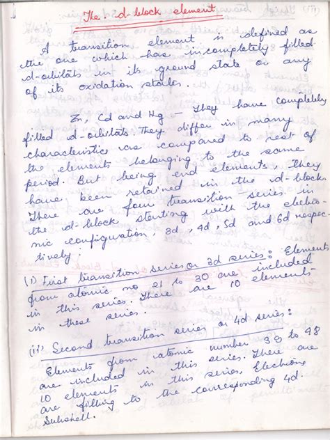 Xii The D Block Elements Pdf