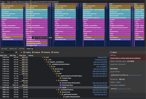 bug drag drop layout thrashing forced layout reflow when dragging
