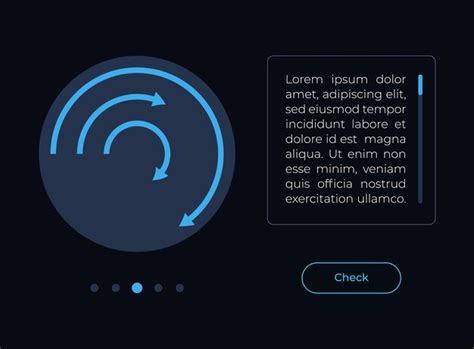 회전 화살표 차트 Ui 요소 템플릿 프리미엄 벡터