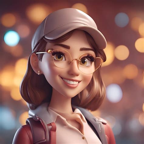 Retrato De Una Hermosa Chica Con Gorra Y Gafas Moda De Belleza Foto Gratis