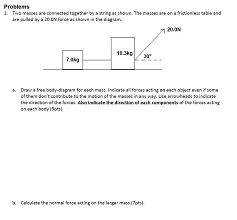 solved problems 1 two masses are connected together by a