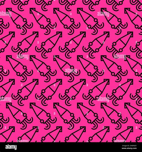 Squid Pattern Seamless Background Squids Vector Texture Stock Vector Image And Art Alamy