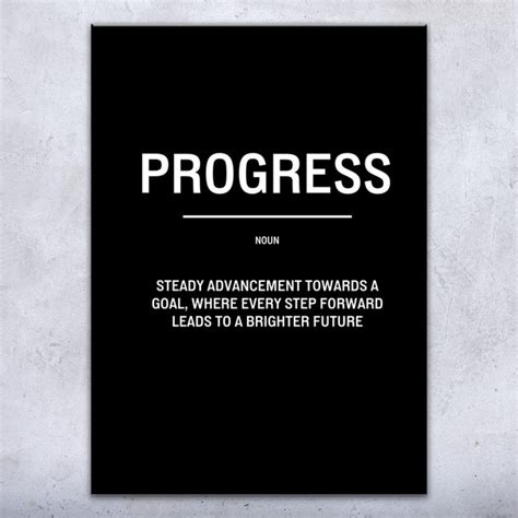 Progress Definition Wall Art Bold Patent Earth