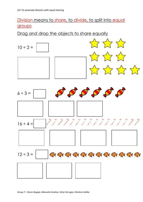 Associate Division With Equal Sharing Worksheet Worksheets Library