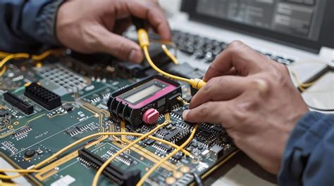 Tech Wizardry Diagnosing Motherboard Magic Premium Ai Generated Image