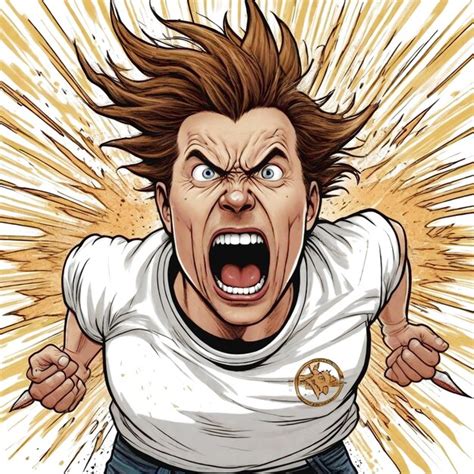 Premium Photo Exploding Head Screaming Thunder Generated Ai