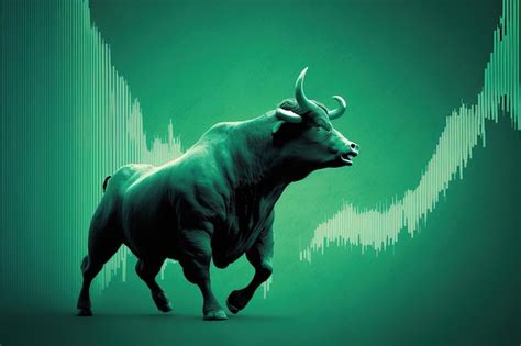 Ai Generated Illustration Stock Market Bull Market Trading Graph Premium Ai Generated Image