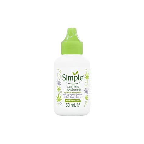 Simple Calming Moisturiser With Hemp Seed Oil 50 Ml Online Cosmetics And Beauty Products Shop