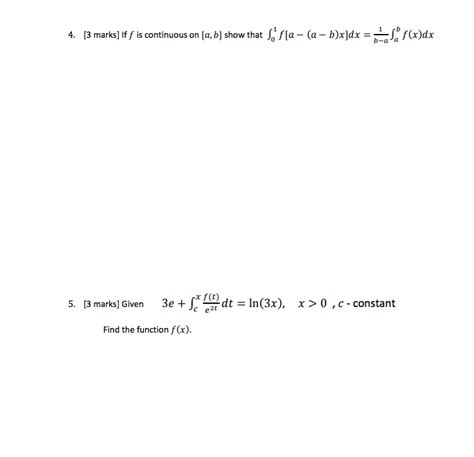 Solved 4 3 Marks Iff Is Continuous On A B Show That