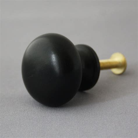 Solid Ebony Bun Cabinet Knob Architectural Decor